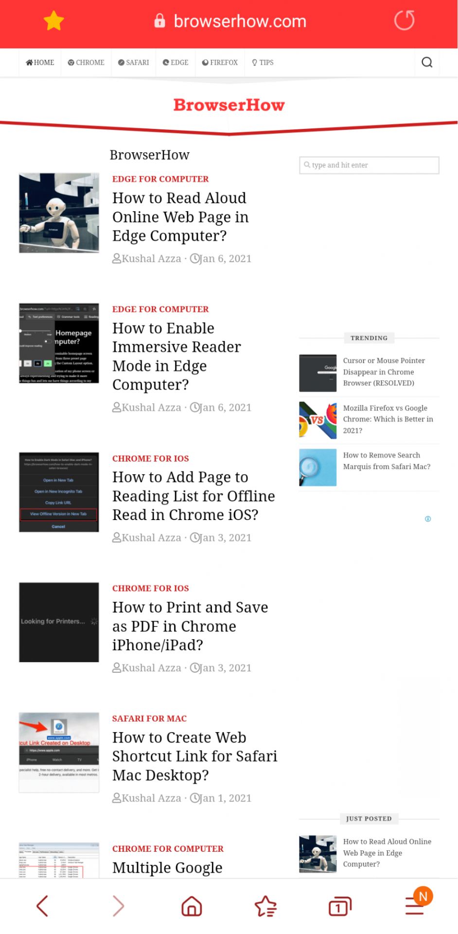 How to View Desktop Site Layout on Samsung Internet