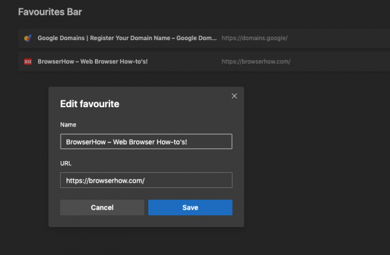 How to Add, Edit, and Manage Favorites in Edge on the PC