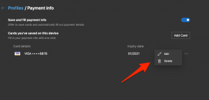 How to Add, Edit, and Manage Saved Payments in Edge on the Computer