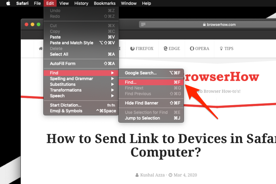 How to Search Text and Find it on a Page in Safari on Mac